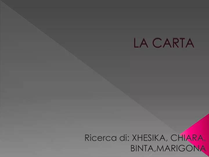 PPT - LA CARTA PowerPoint Presentation, free download - ID:6386976