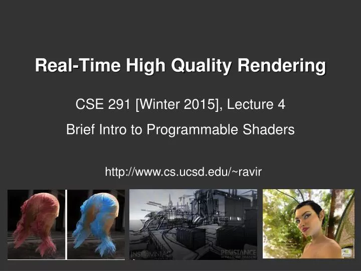 PPT - Real-Time High Quality Rendering PowerPoint Presentation, free ...