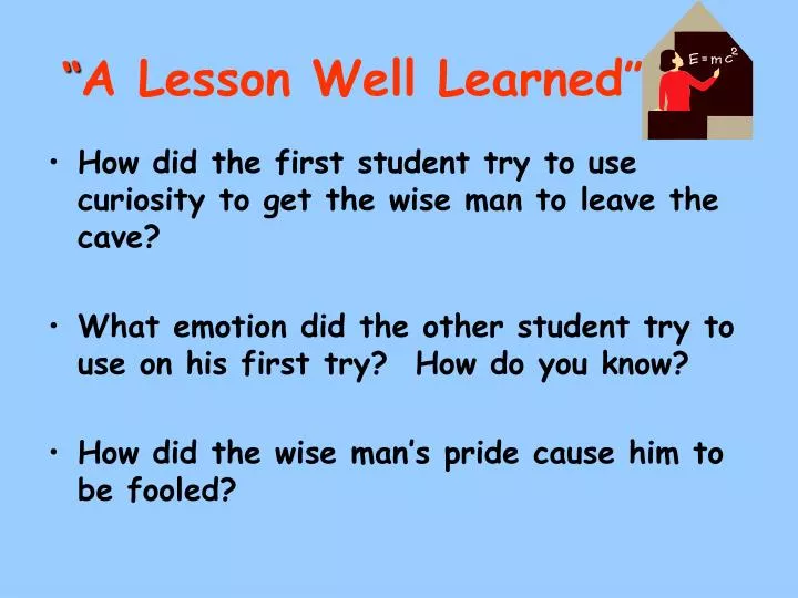 PPT - “ A Lesson Well Learned ” PowerPoint Presentation, free download ...
