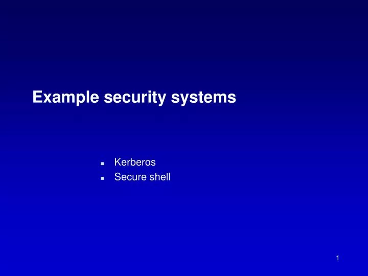 PPT - Example security systems PowerPoint Presentation, free download ...