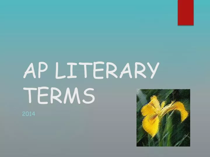 PPT - AP LITERARY TERMS PowerPoint Presentation, free download - ID:6389522