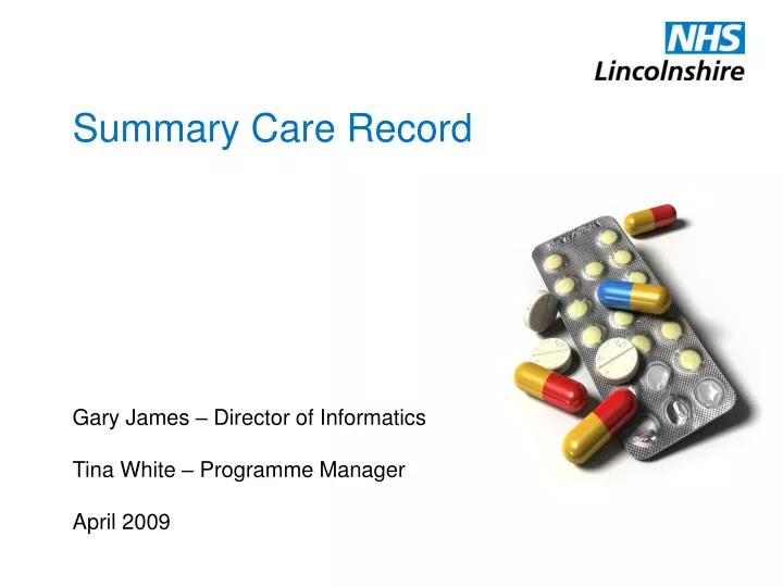 PPT - Summary Care Record PowerPoint Presentation, free download - ID ...