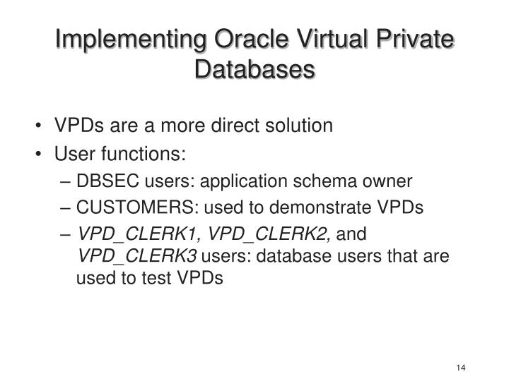 PPT - Virtual Private Databases PowerPoint Presentation - ID:6390149