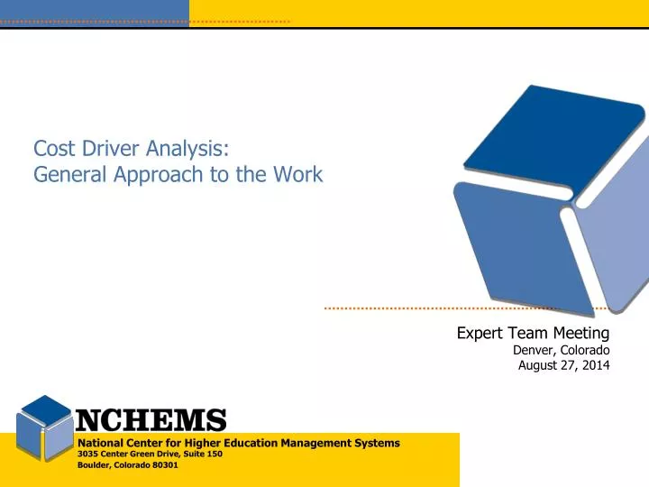PPT - Cost Driver Analysis: General Approach to the Work PowerPoint ...