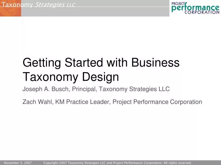 PPT - Getting Started with Business Taxonomy Design PowerPoint ...