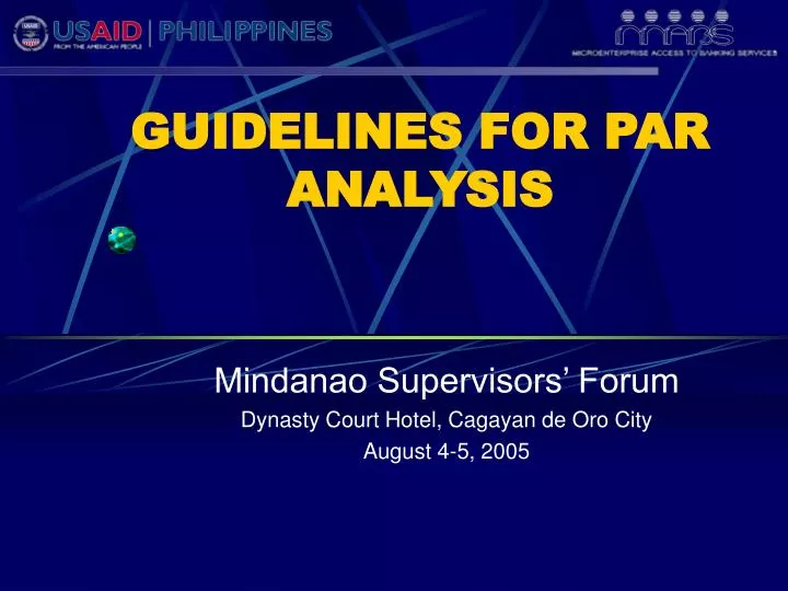 PPT - GUIDELINES FOR PAR ANALYSIS PowerPoint Presentation, free ...