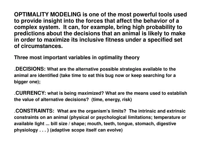 PPT - OPTIMALITY PowerPoint Presentation, free download - ID:6392256