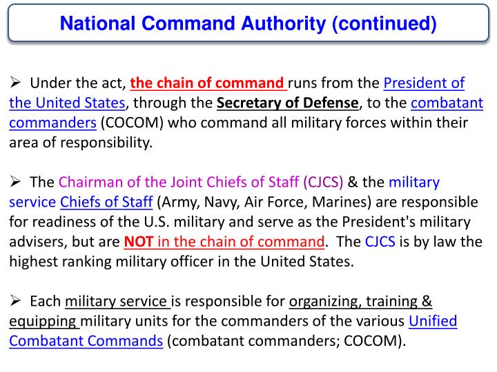 PPT - The Department of Defense ( DoD ) & the National Command ...
