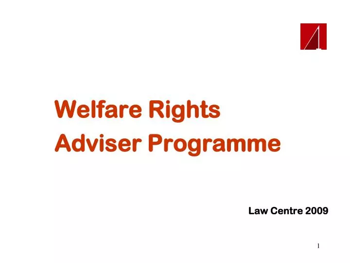PPT - Welfare Rights Adviser Programme PowerPoint Presentation, free ...