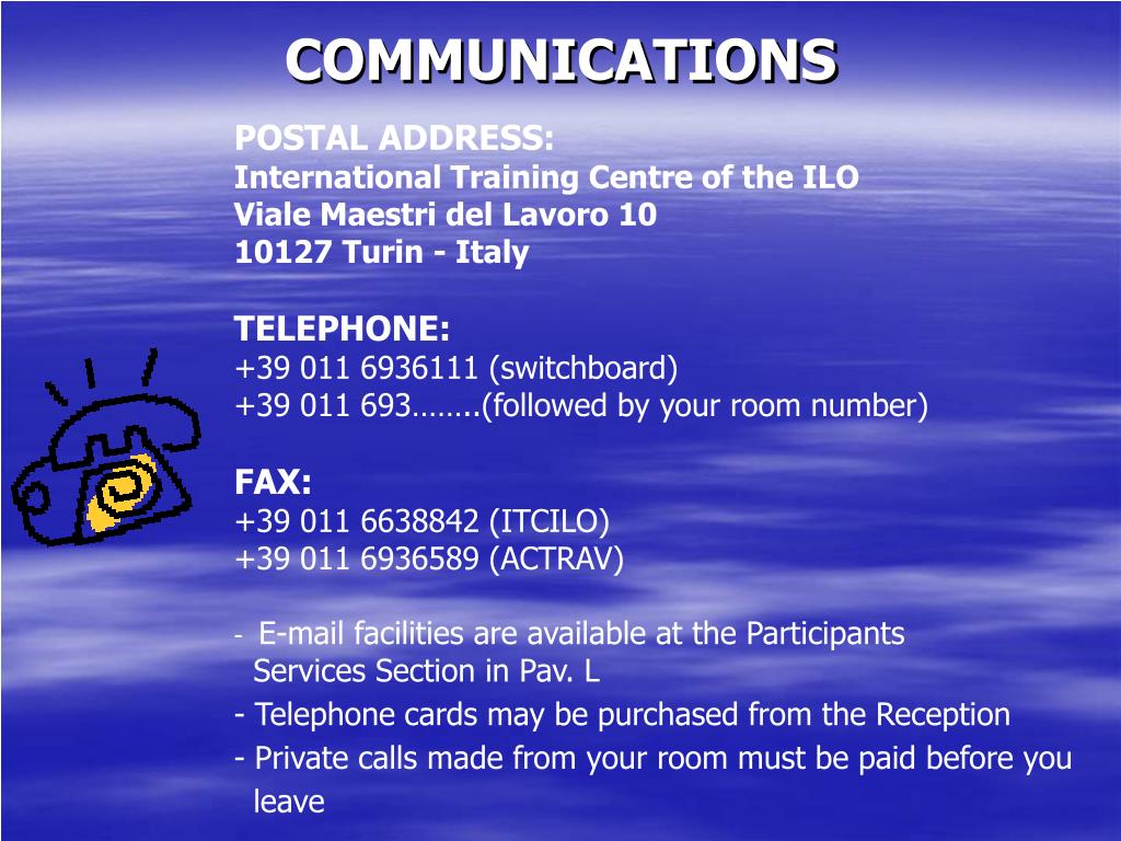 PPT - Welcome to the International Training Centre of the ILO in Turin ...
