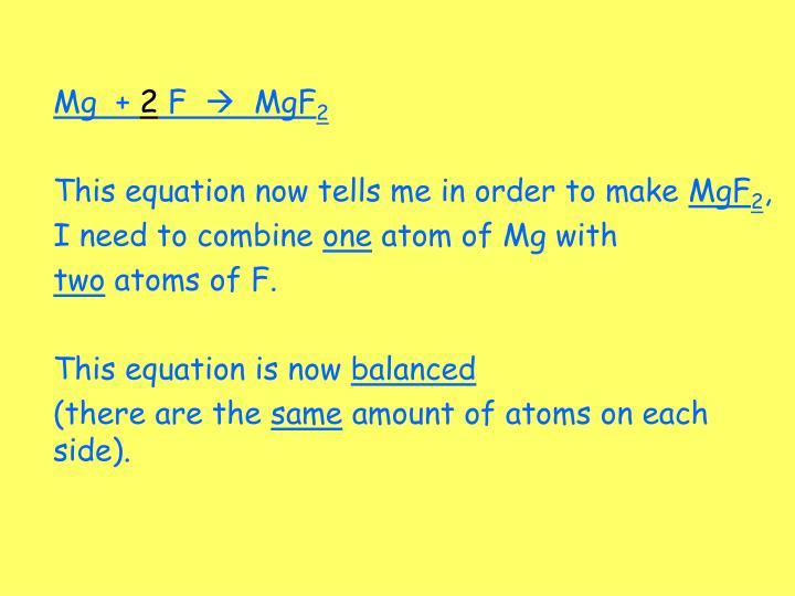 PPT - 2.8 BALANCING CHEMICAL EQUATIONS PowerPoint Presentation - ID:6394700