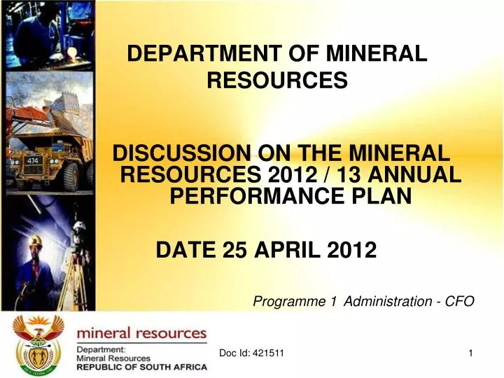 PPT - DEPARTMENT OF MINERAL RESOURCES PowerPoint Presentation, free ... PPT - DEPARTMENT OF MINERAL RESOURCES PowerPoint Presentation, free ...
