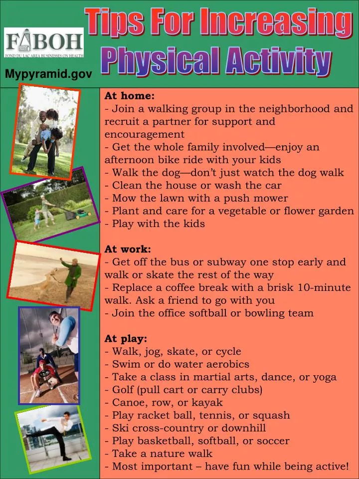 PPT - Tips For Increasing Physical Activity PowerPoint Presentation ...