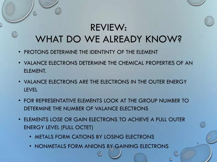 PPT - Review: What do we already know? PowerPoint Presentation, free ...