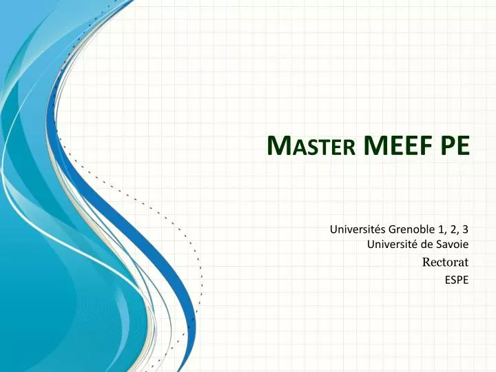 PPT - Master MEEF PE PowerPoint Presentation, free download - ID:6395051