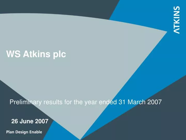 PPT - WS Atkins plc PowerPoint Presentation, free download - ID:6396010
