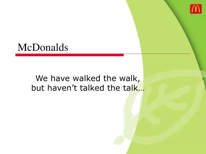 PPT - McDonalds PowerPoint Presentation, free download - ID:6396171