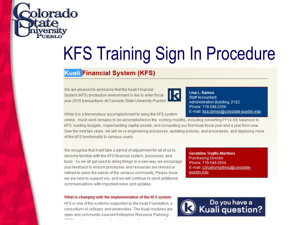 PPT - Kuali Financial System (KFS) New User Training PowerPoint ...