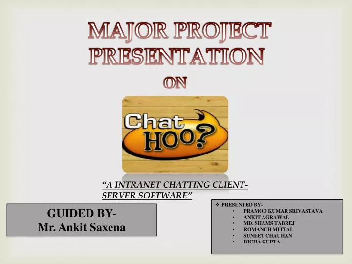 PPT - MAJOR PROJECT PRESENTATION PowerPoint Presentation, free download ...