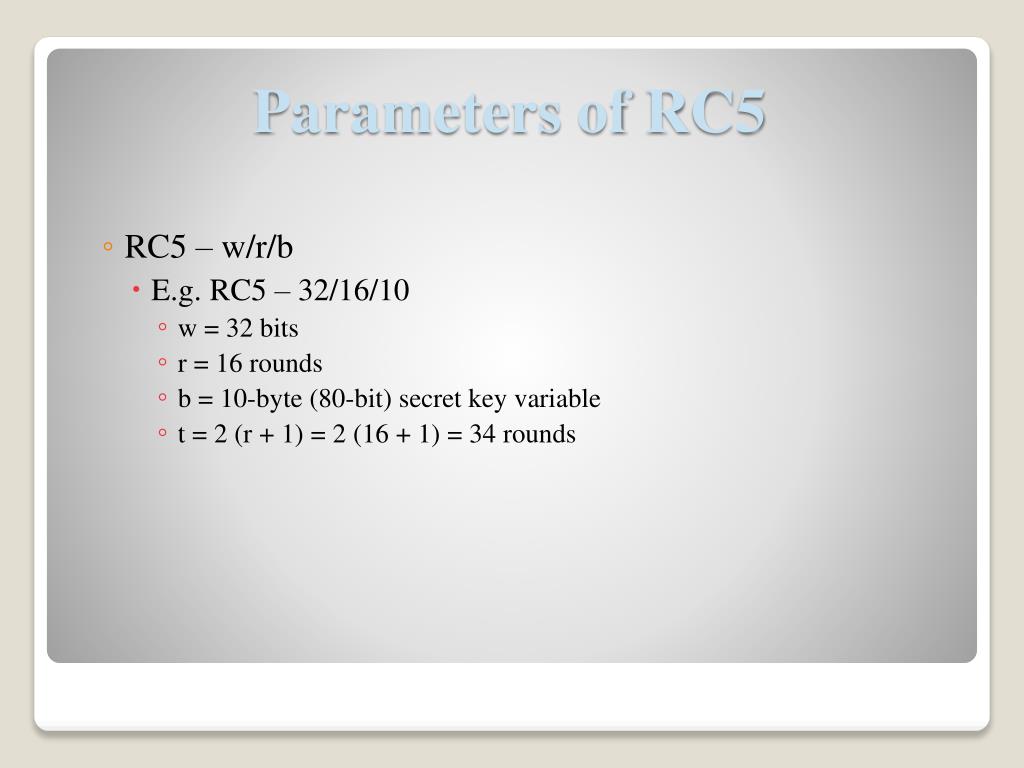 Ppt Implementation Of A Rc5 Block Cipher Algorithm And Implementing An Attack On It