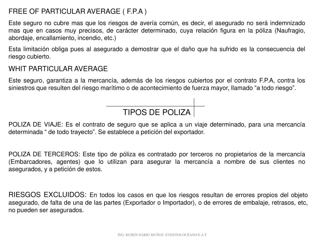 PPT - SEGURO DE TRANSPORTE DE MERCANCÍA. PowerPoint Presentation, free ...
