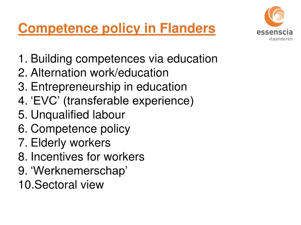 PPT - Competence policy in Flanders: a curse or a blessing for the ...