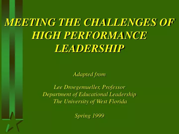 PPT - CREATING HIGH PERFORMANCE SCHOOLS PowerPoint Presentation, free ...