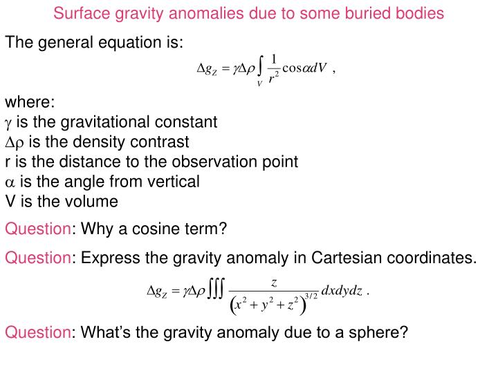 PPT - Gravity I: Gravity anomalies. Earth gravitational field. Isostasy ...