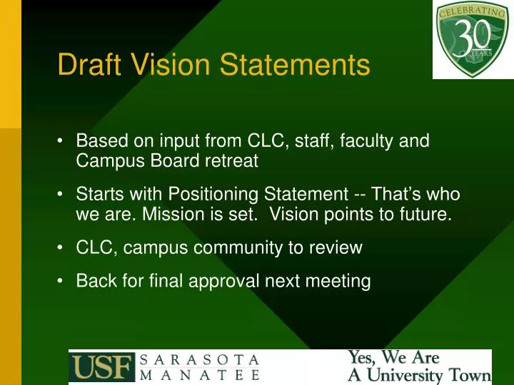 PPT - Draft Vision Statements PowerPoint Presentation, free download ...