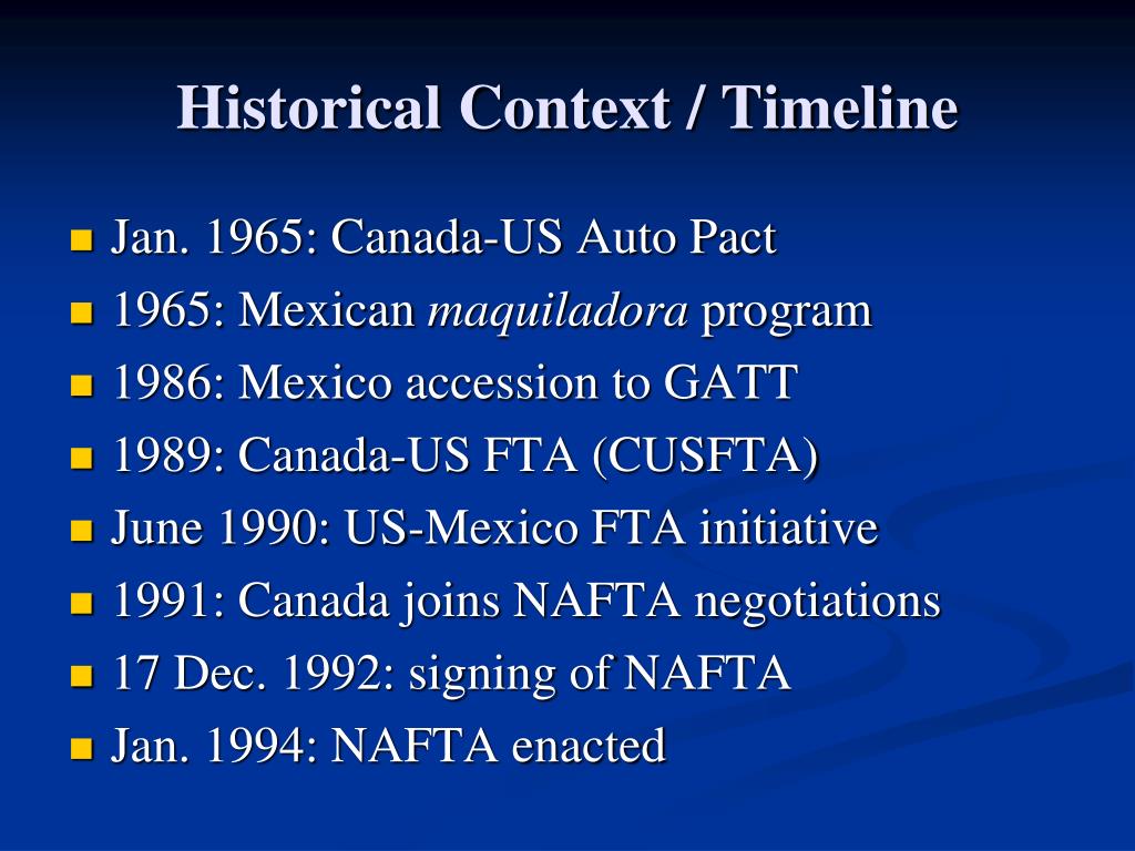 PPT - The North American Free Trade Agreement PowerPoint Presentation ...
