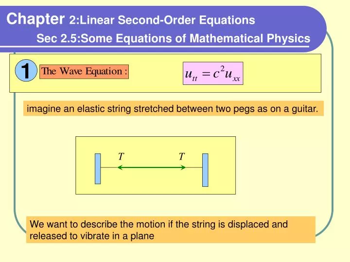 PPT - Chapter 2:Linear Second-Order Equations PowerPoint Presentation ...
