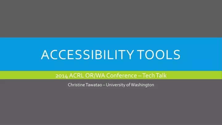 PPT - Accessibility tools PowerPoint Presentation, free download - ID ...