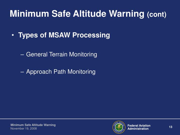 PPT - Minimum Safe Altitude Warning PowerPoint Presentation - ID:6406549