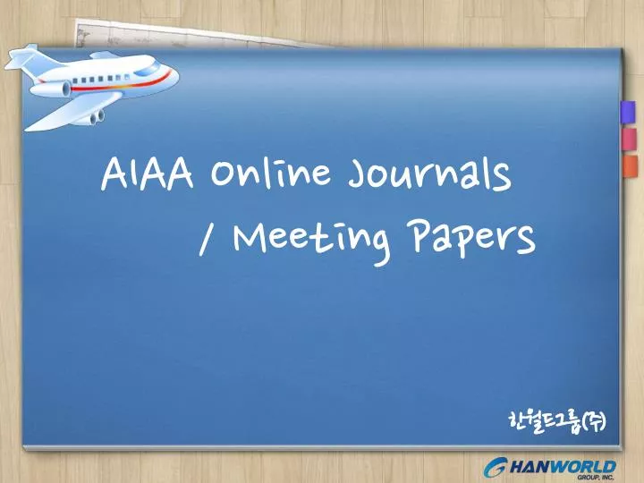 PPT - AIAA Online Journals / Meeting Papers PowerPoint Presentation ...