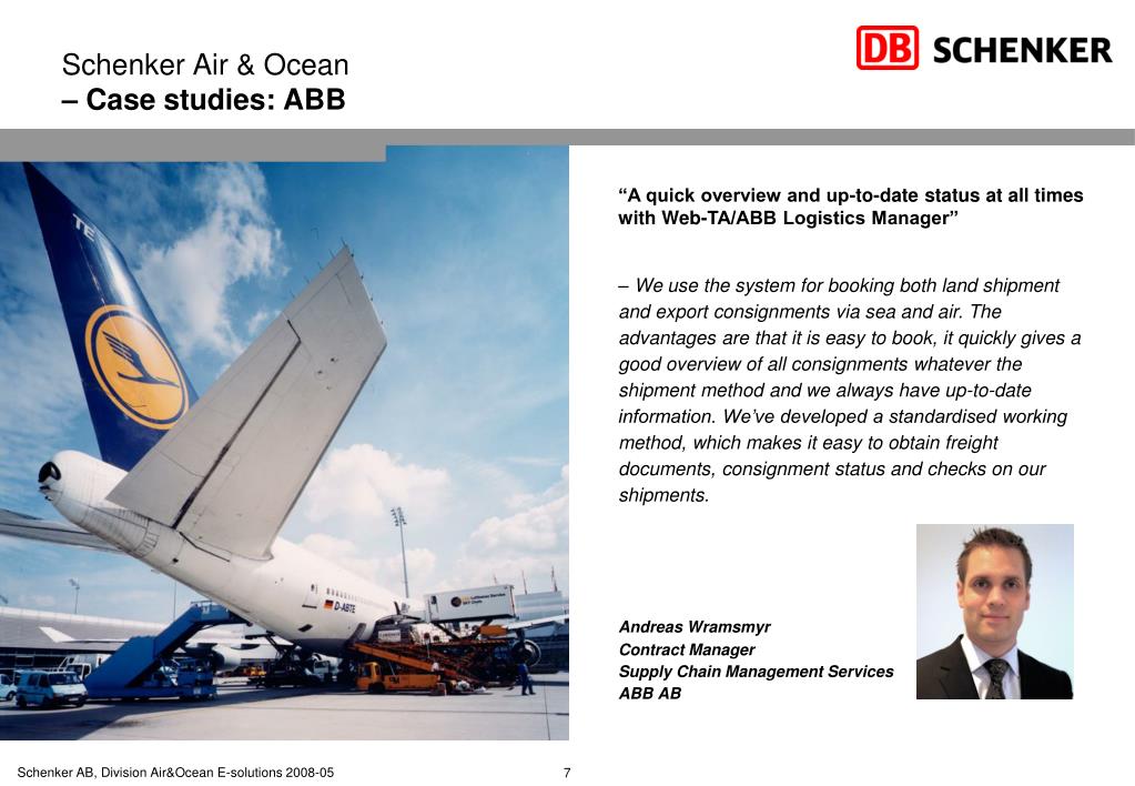 PPT - Schenker Air & Ocean E-solutions for sea and air transport ...