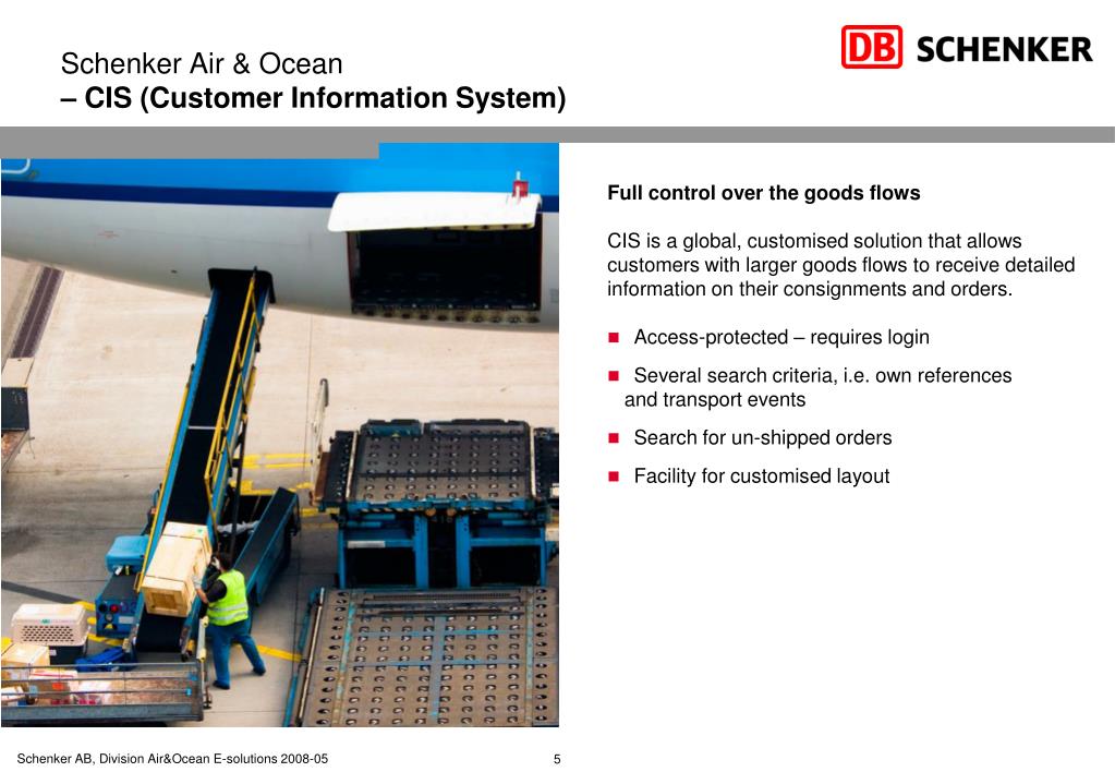 PPT - Schenker Air & Ocean E-solutions for sea and air transport ...