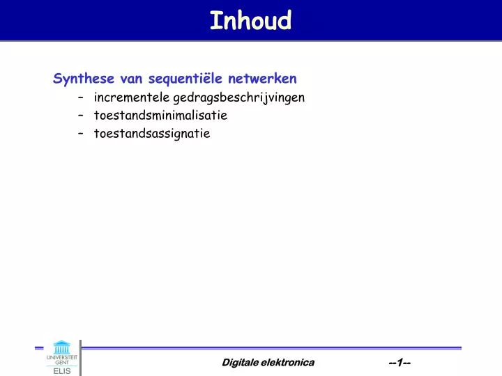 PPT - Inhoud PowerPoint Presentation, free download - ID:6407713