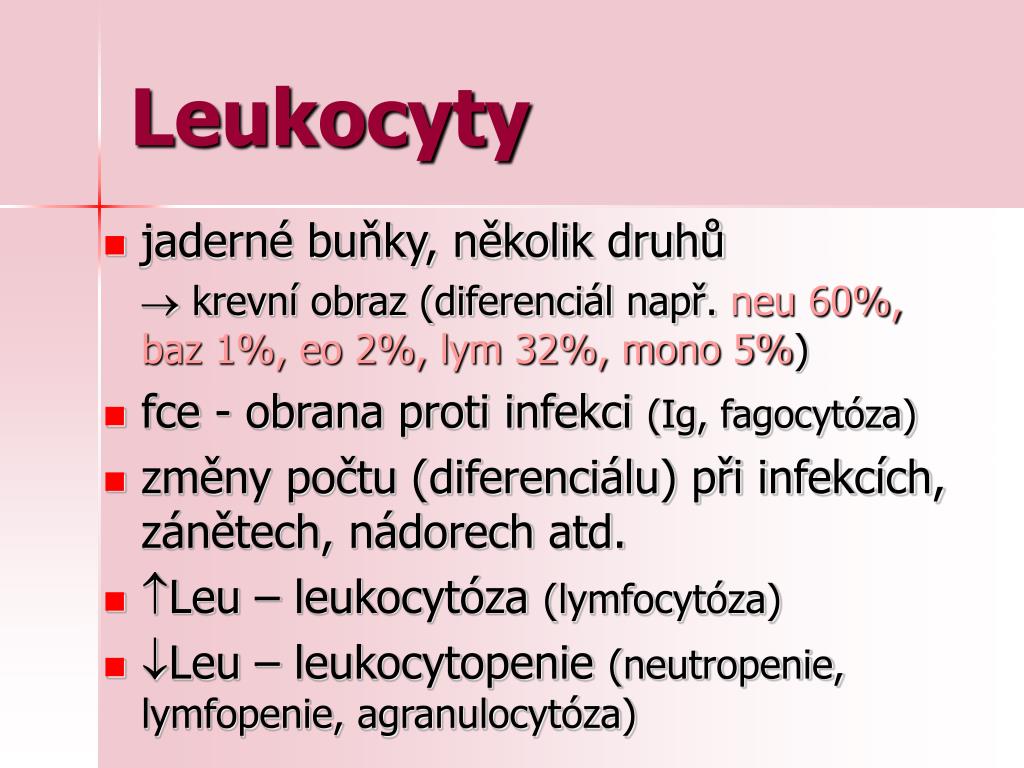 PPT - Patofyziologie krvetvorby a koagulace PowerPoint Presentation ...