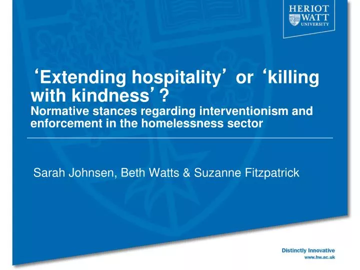 PPT - Sarah Johnsen , Beth Watts & Suzanne Fitzpatrick PowerPoint ...