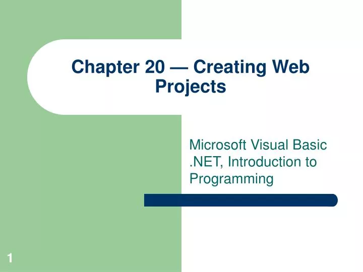 PPT - Chapter 20 — Creating Web Projects PowerPoint Presentation, free ...