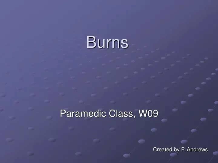 PPT - Burns PowerPoint Presentation, free download - ID:6408749