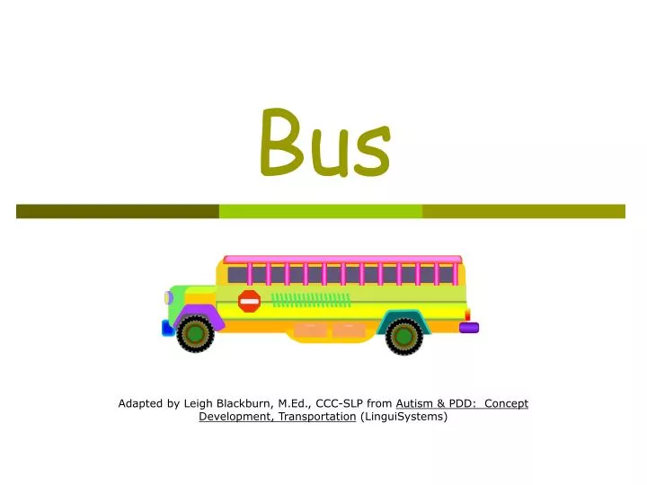 PPT - Bus PowerPoint Presentation, free download - ID:6409526