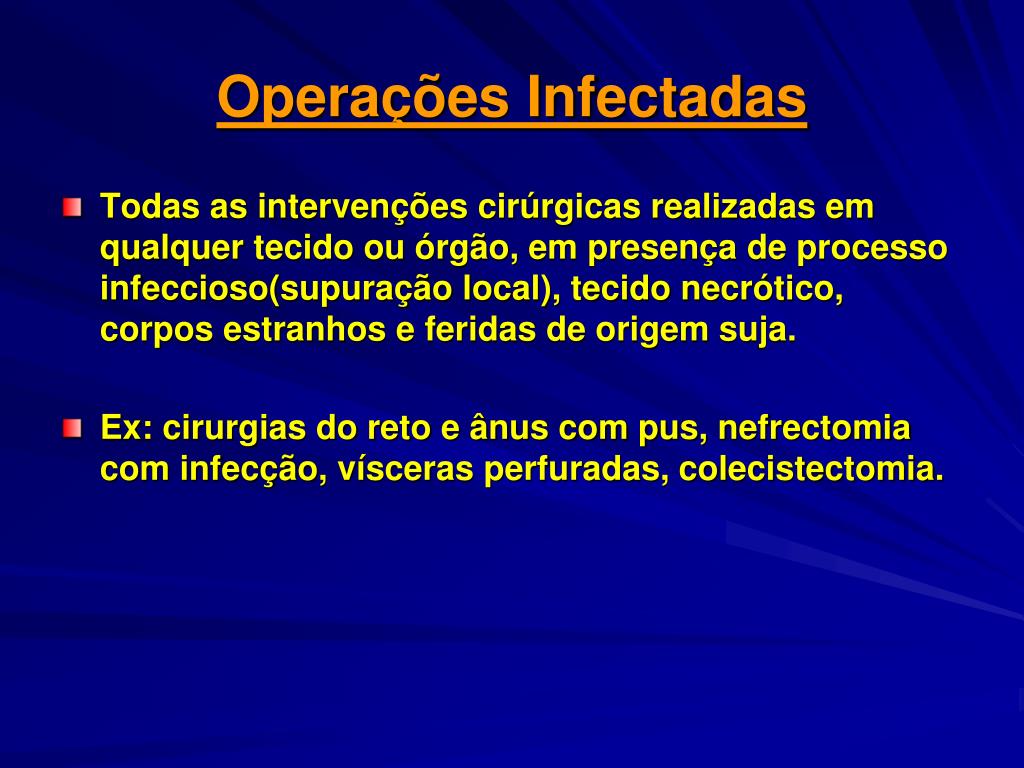 PPT - Potencial de Contaminação das Cirurgias PowerPoint Presentation ...