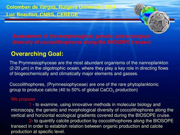 PPT - Overarching Goal: PowerPoint Presentation, free download - ID:6410892