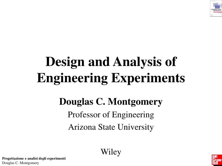 PPT - Design and Analysis of Engineering Experiments PowerPoint Presentation - ID:6410911