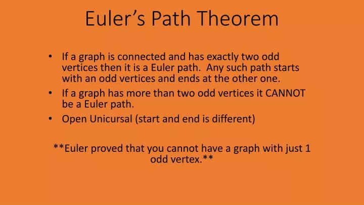 Ppt Eulers Path Theorem Powerpoint Presentation Free Download Id 2606