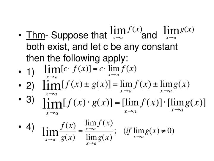 PPT - 2.3 Basic Limit Laws Thurs Sept 19 PowerPoint Presentation - ID ...