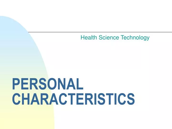 PPT - PERSONAL CHARACTERISTICS PowerPoint Presentation, free download ...