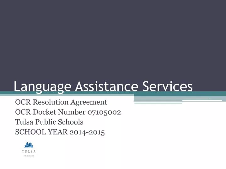 PPT - Language Assistance Services PowerPoint Presentation, free ...