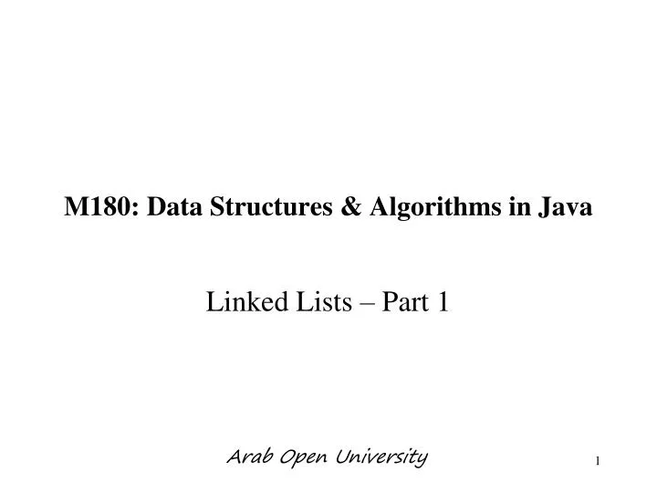 Ppt M180 Data Structures And Algorithms In Java Powerpoint
